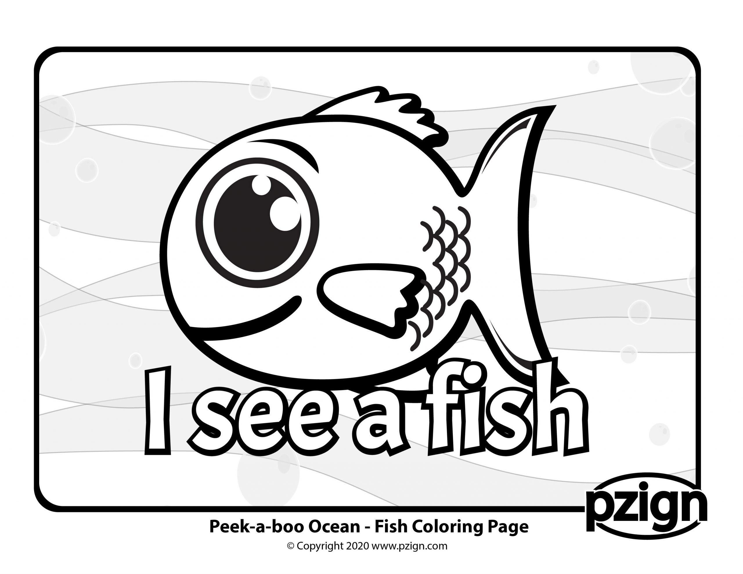 Peek-a-boo Ocean Coloring Pages - pzign