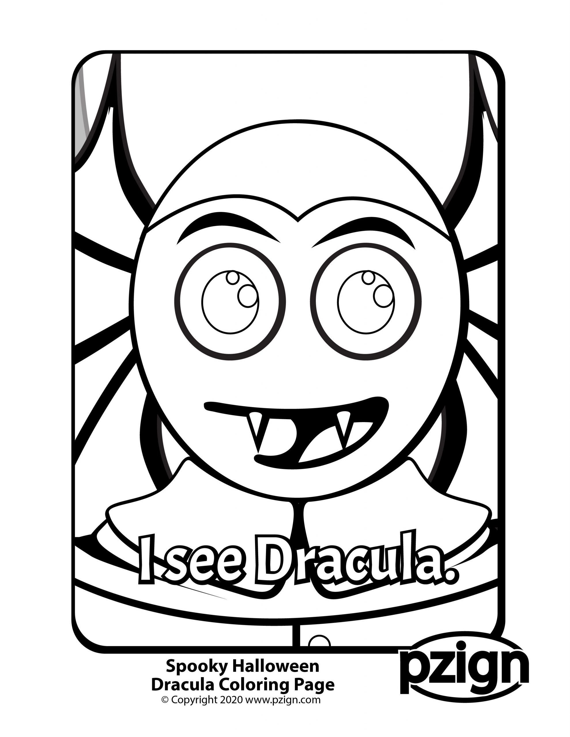 Peek-a-boo Spooky Halloween Coloring Pages - pzign