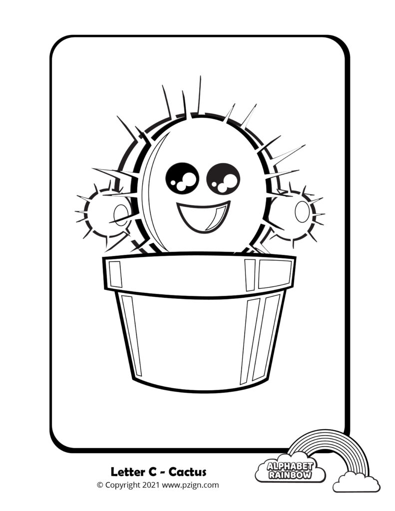 Alphabet Rainbow – Letter C Coloring Pages - pzign