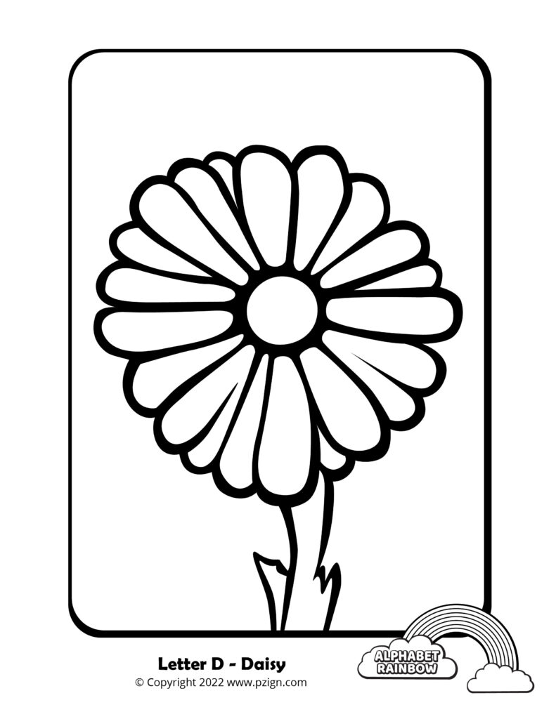 Alphabet Rainbow – Letter D Coloring Pages - pzign