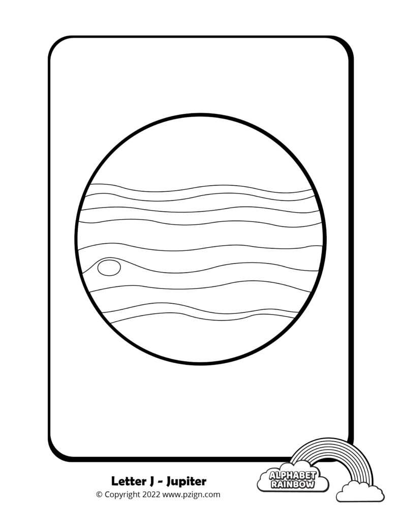 Alphabet Rainbow – Letter J Coloring Pages - pzign